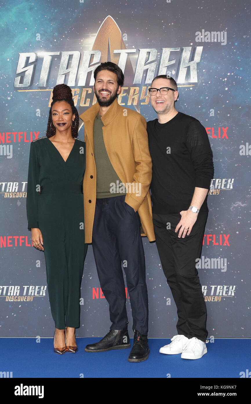 London, UK. 5th November, 2017. Sonequa Martin-Green, Shazad Latif ...