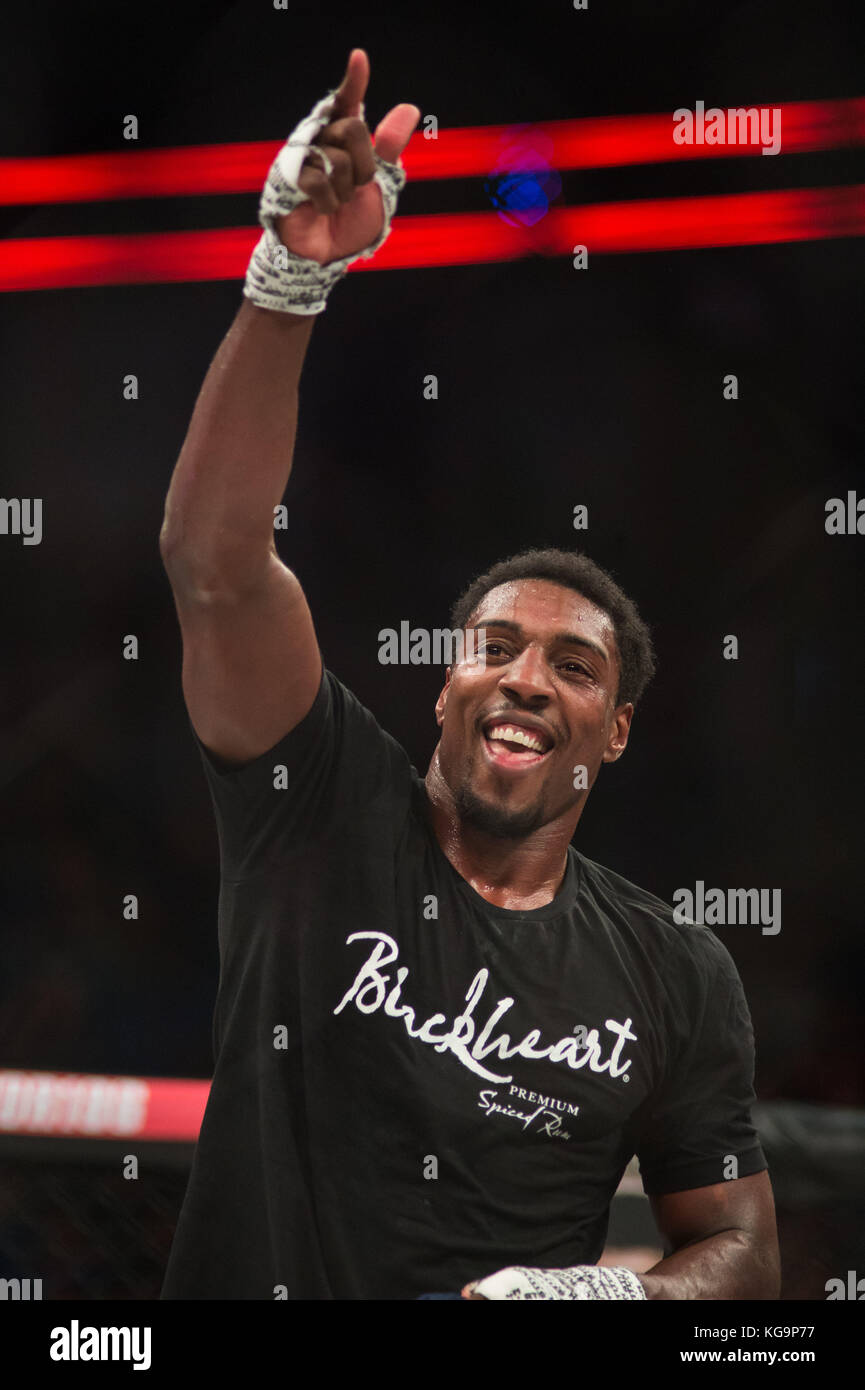 State College, Pennsylvania, USA. 3rd Nov, 2017. PHIL DAVIS gestures to ...