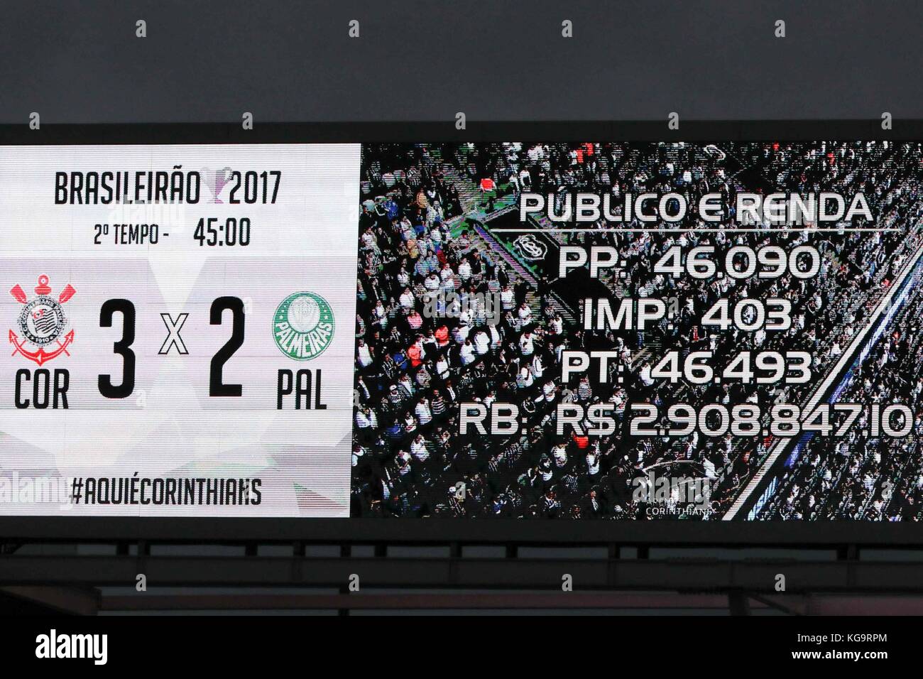 SÃO PAULO, SP - 05.11.2017: CORINTHIANS X PALMEIRAS - Public record in ...