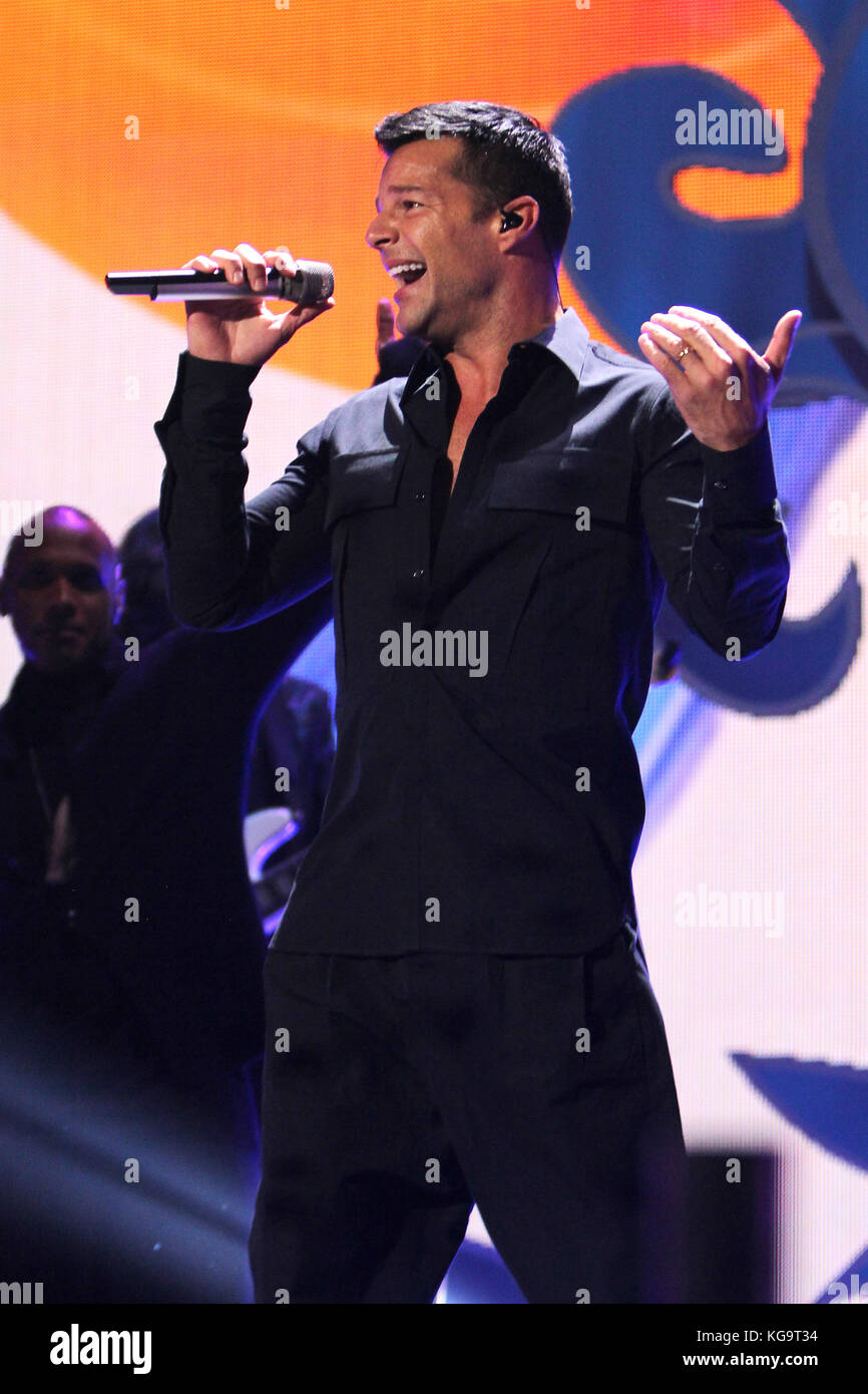 Miami, FL, USA. 04th Nov, 2017. Ricky Martin pictured at the ...