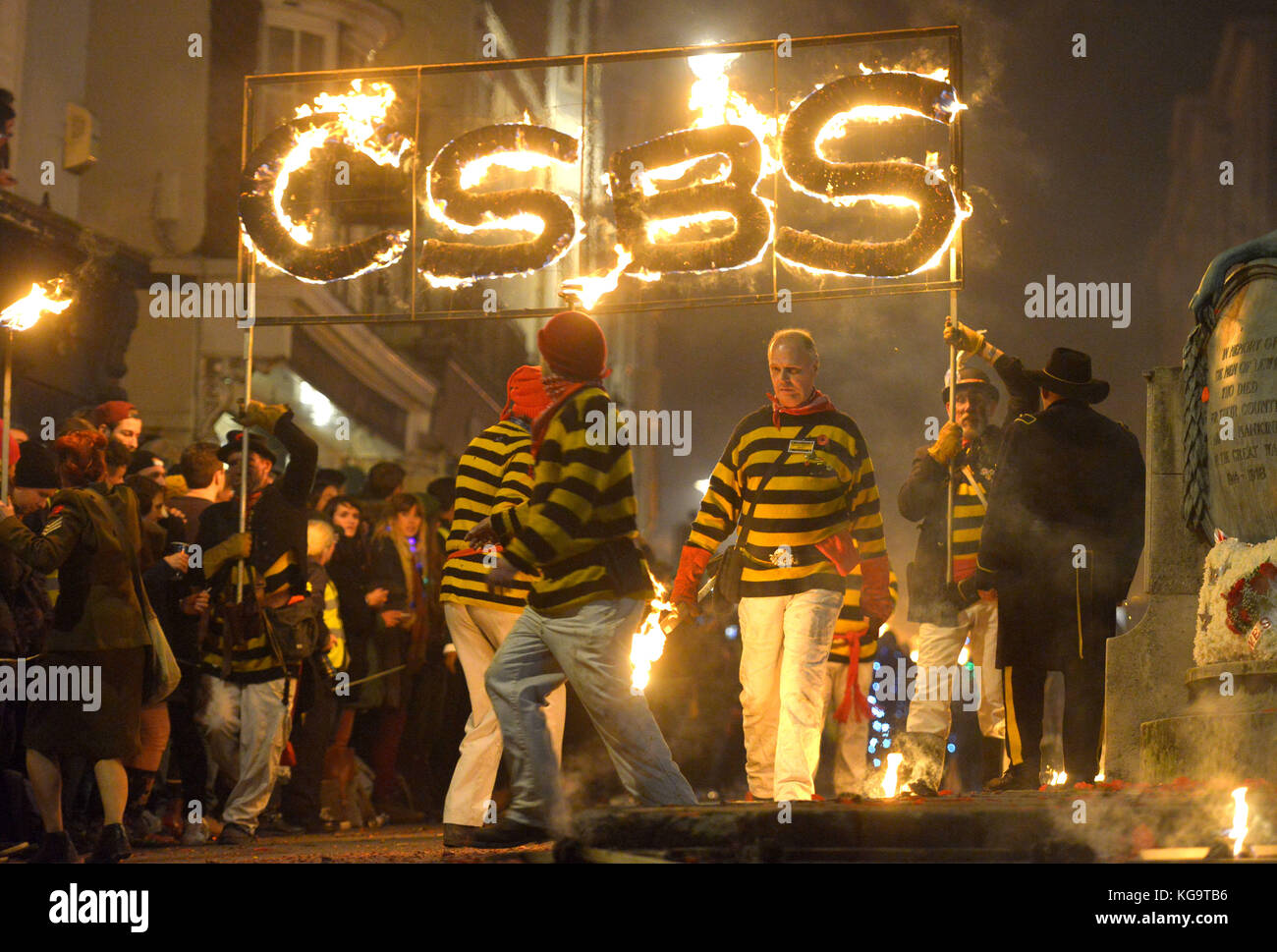 Lewes bonfre celebrations,4th November 2017 Stock Photo - Alamy