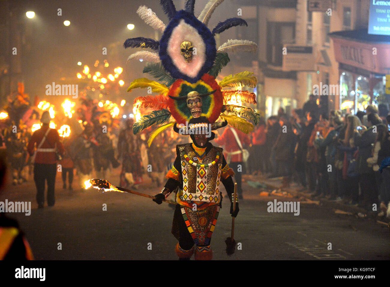 Lewes bonfre celebrations,4th November 2017 Stock Photo - Alamy