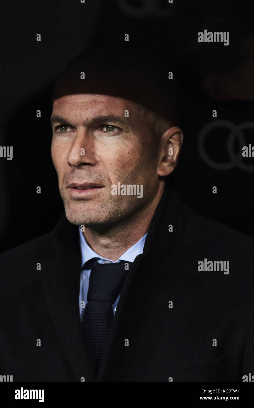 Madrid, Spain. 5th Nov, 2017. Zinedine Zidane (coach; Real Madrid) in ...