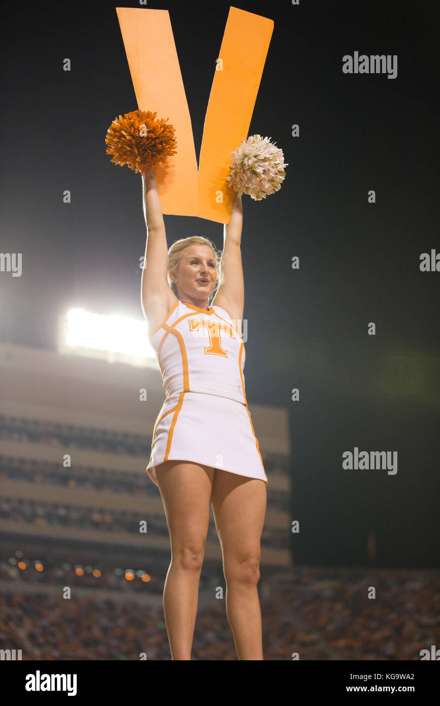 November 4, 2017: Tennessee Volunteers cheerleader during the NCAA ...