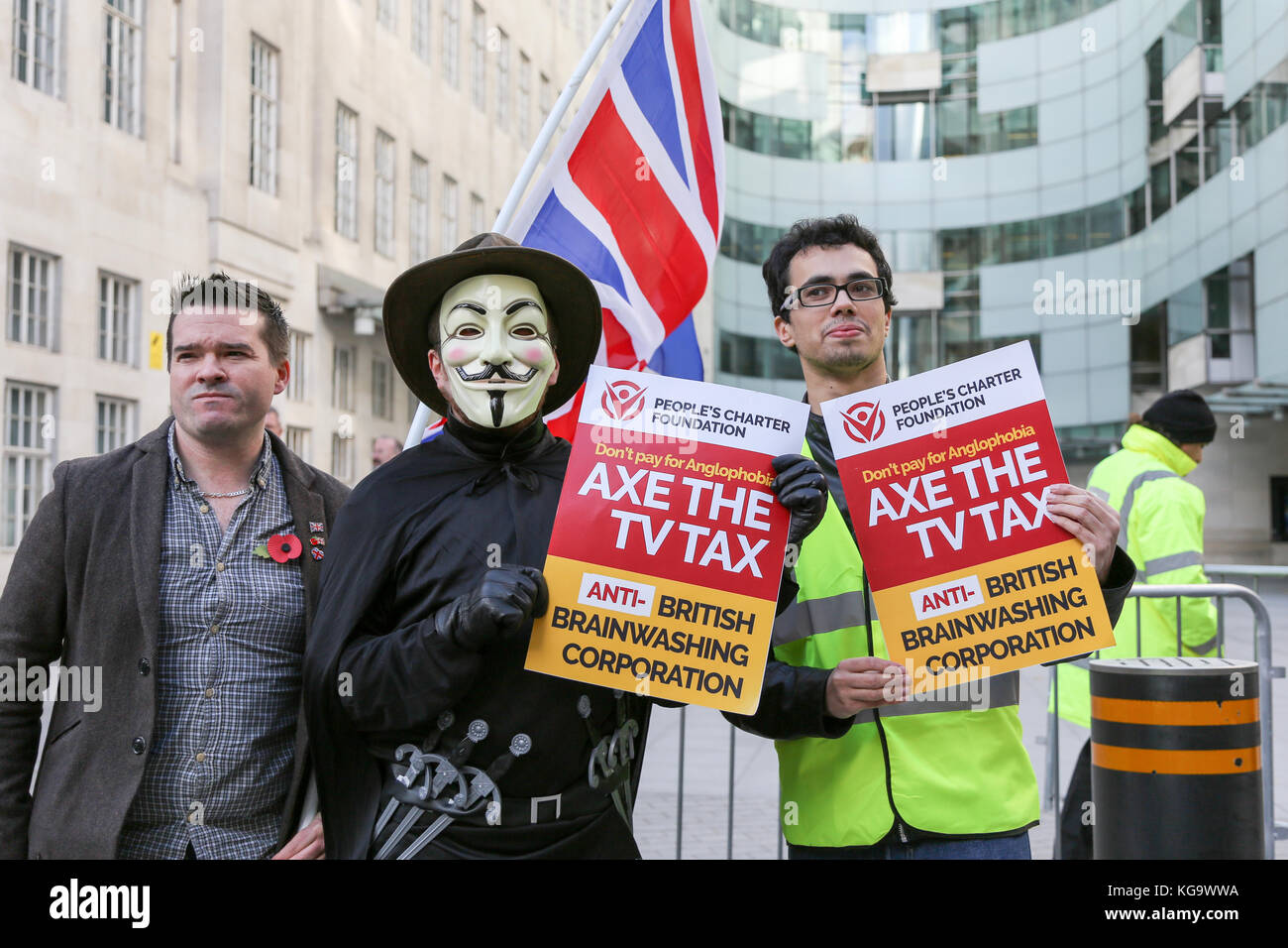 London, UK. 5th Nov, 2017. Demonstration against BBC bias organised by ...