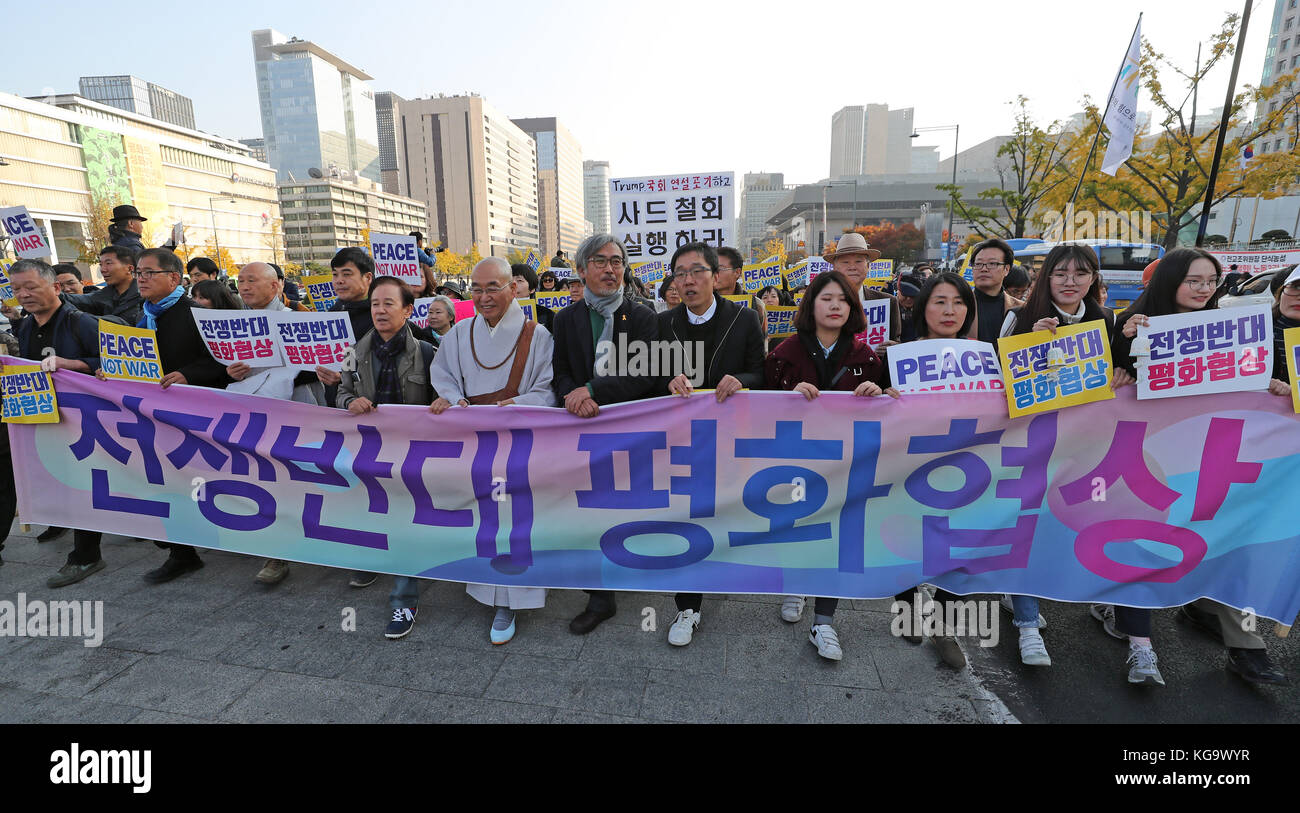 06th Nov, 2017. Anti-war rally People stage an anti-war rally in ...