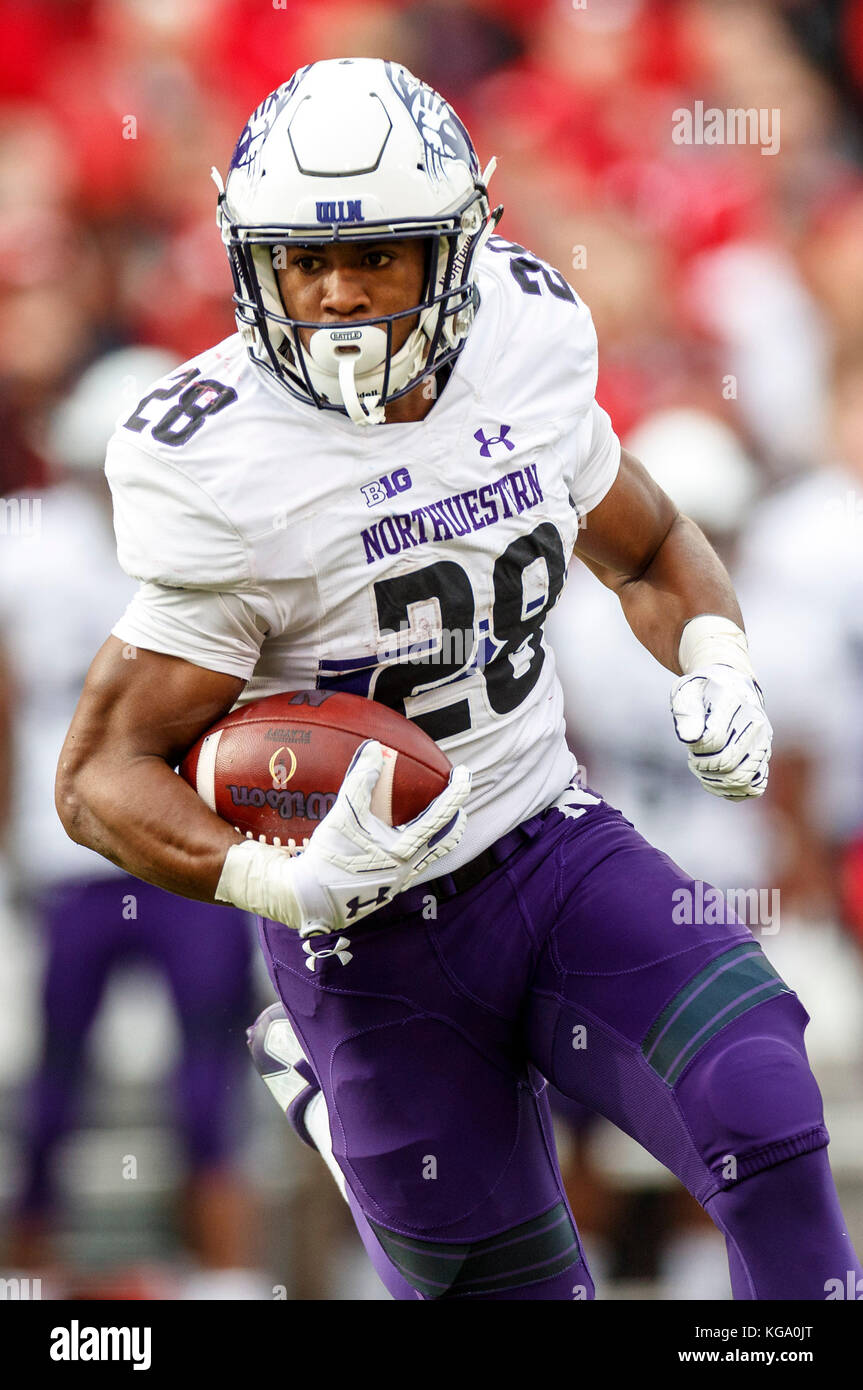 Lincoln, NE. U.S. 04th Nov, 2017. Northwestern Wildcats running back ...