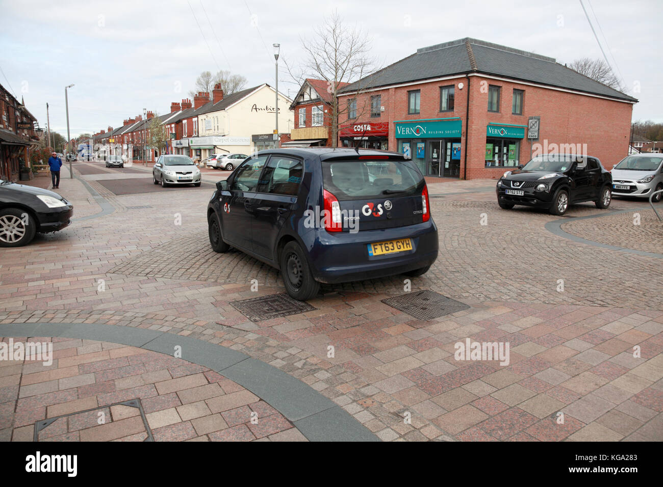 Part of the shared space traffic engineering project in Poynton ...