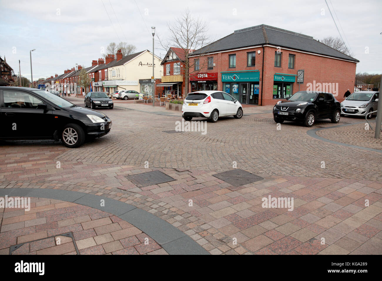 Part of the shared space traffic engineering project in Poynton ...