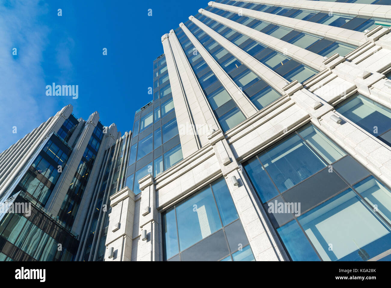 View from below on office buildings Stock Photo - Alamy