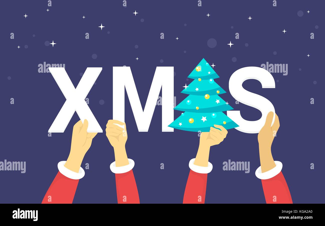 Xmas letters for christmas celebration and greetings vector ...