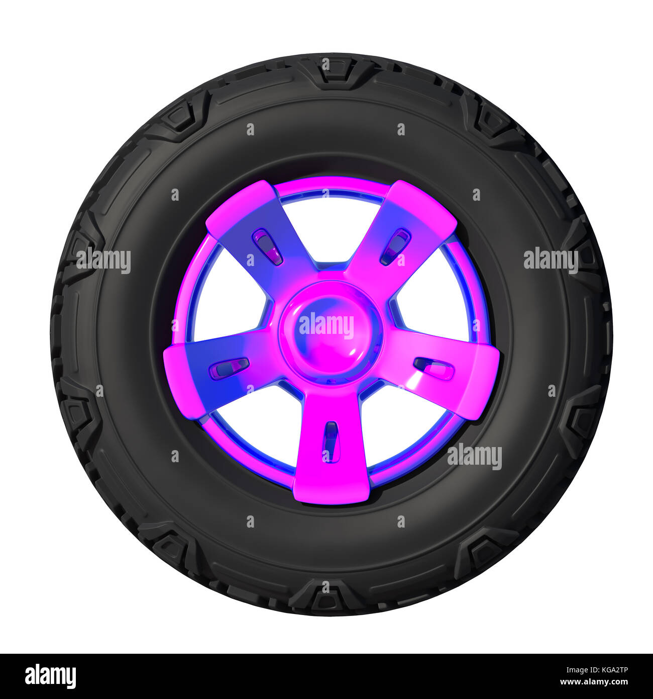 Automotive off road wheel isolated on white. 3D render Stock Photo - Alamy