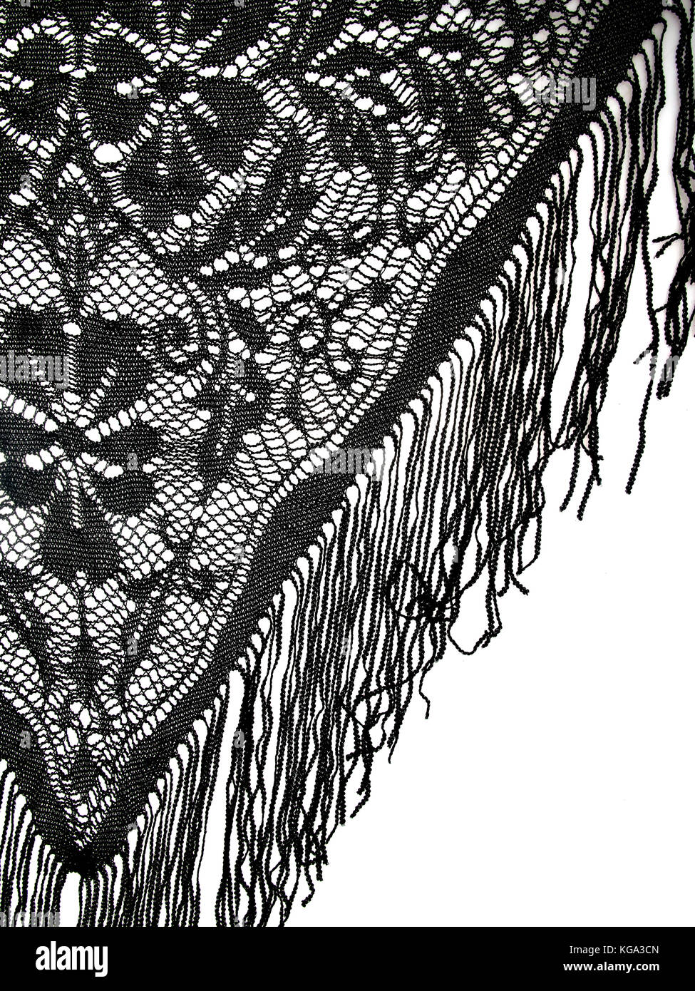 Black lace shawl hi-res stock photography and images - Alamy