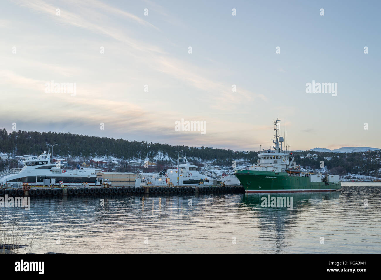 Simon Princess ship Alta harbor Stock Photo - Alamy