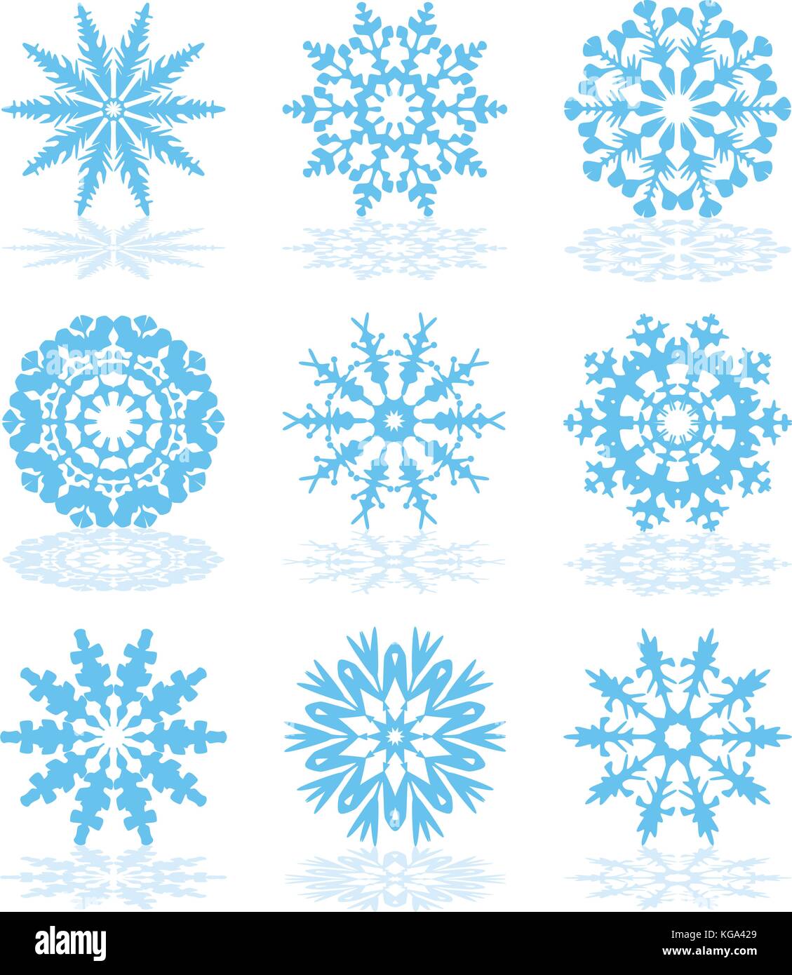 vector collection of snowflake icons Stock Vector Image & Art - Alamy