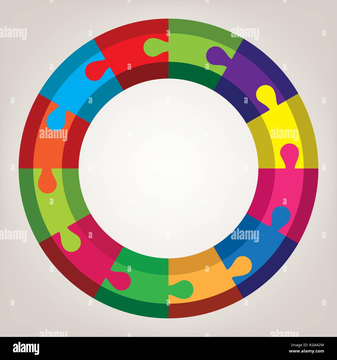 vector background of colorful round puzzle Stock Vector Image & Art - Alamy
