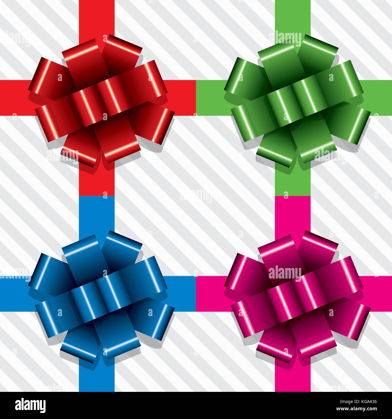 Grey ribbon tied Stock Vector Images - Alamy