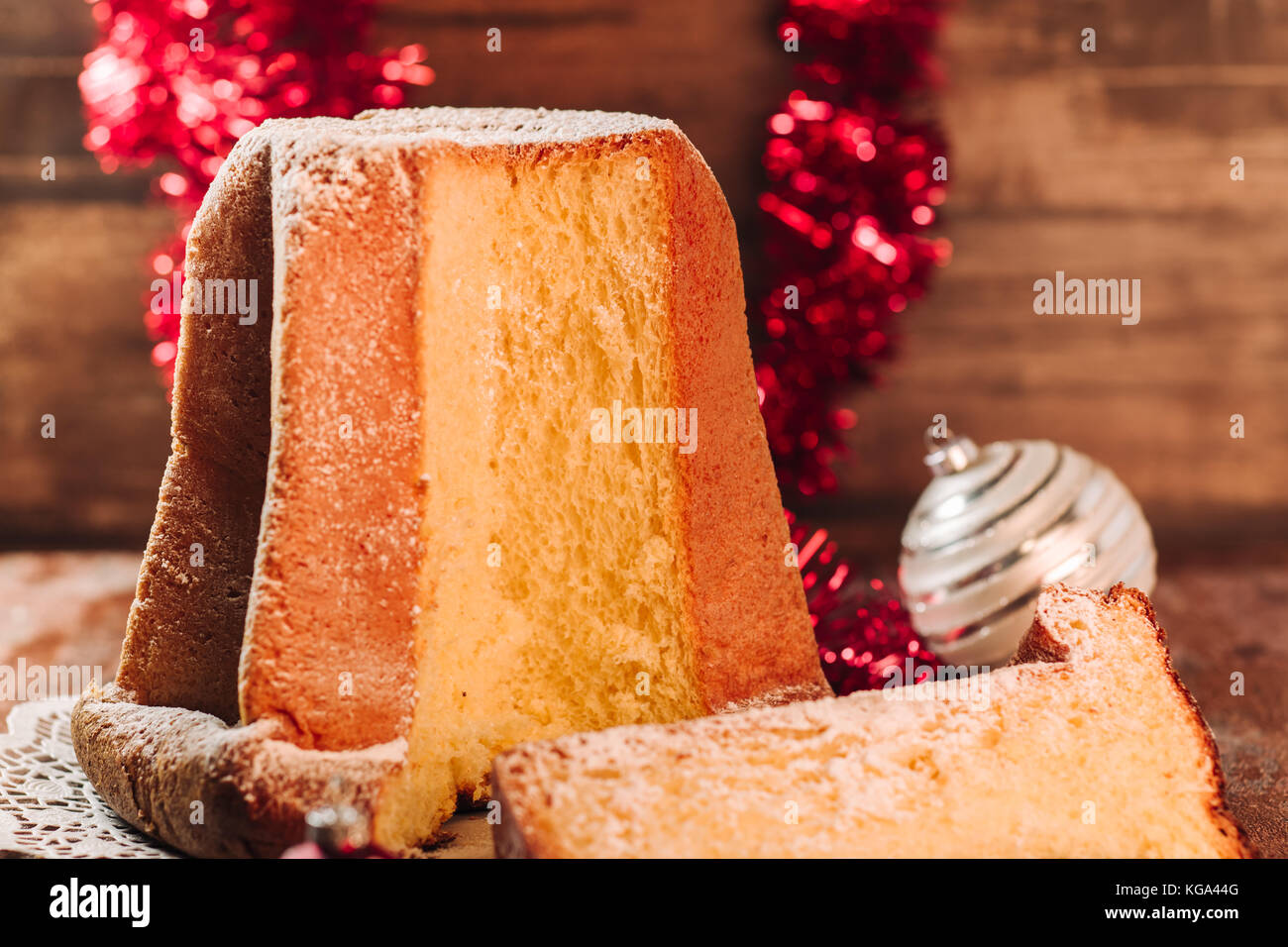Traditional italian Pandoro cake to celebrate Christmas holidays Stock ...
