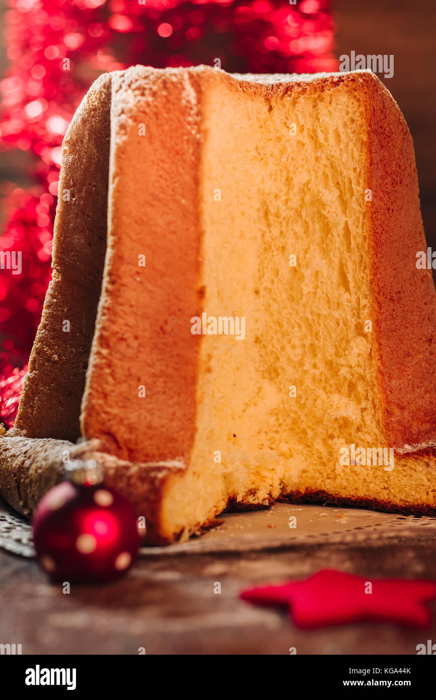 Traditional italian Pandoro cake to celebrate Christmas holidays Stock ...