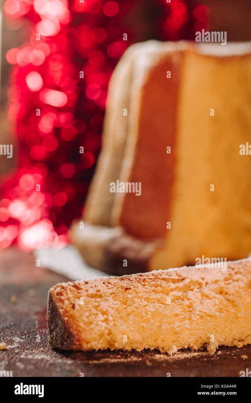 Traditional italian Pandoro cake to celebrate Christmas holidays Stock ...
