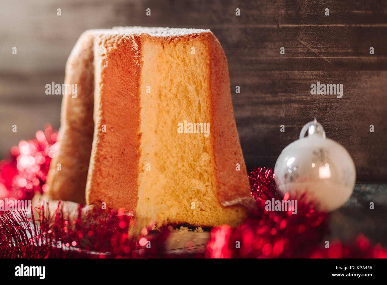 Traditional italian Pandoro cake to celebrate Christmas holidays Stock ...