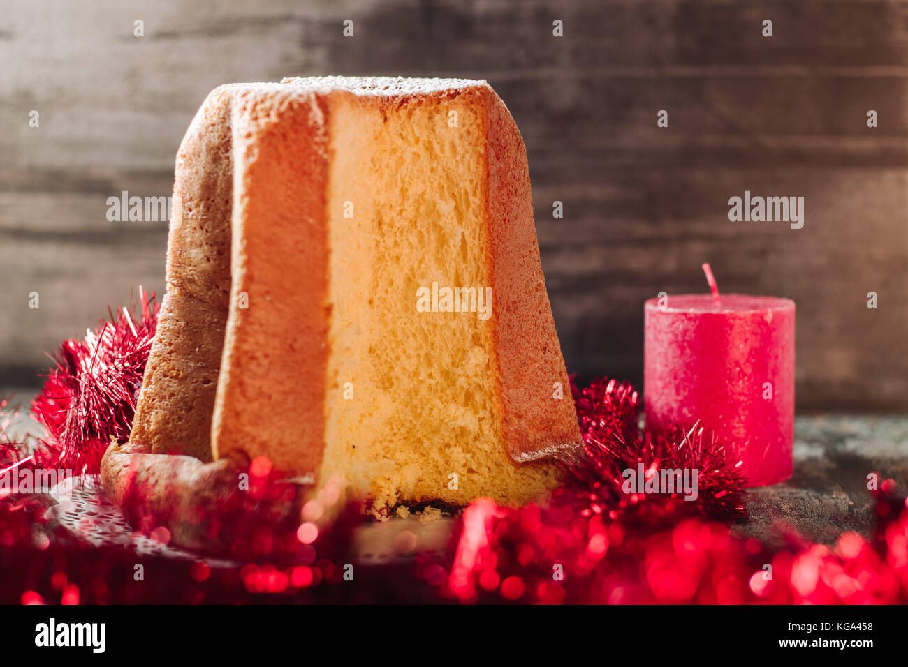 Traditional italian Pandoro cake to celebrate Christmas holidays Stock ...