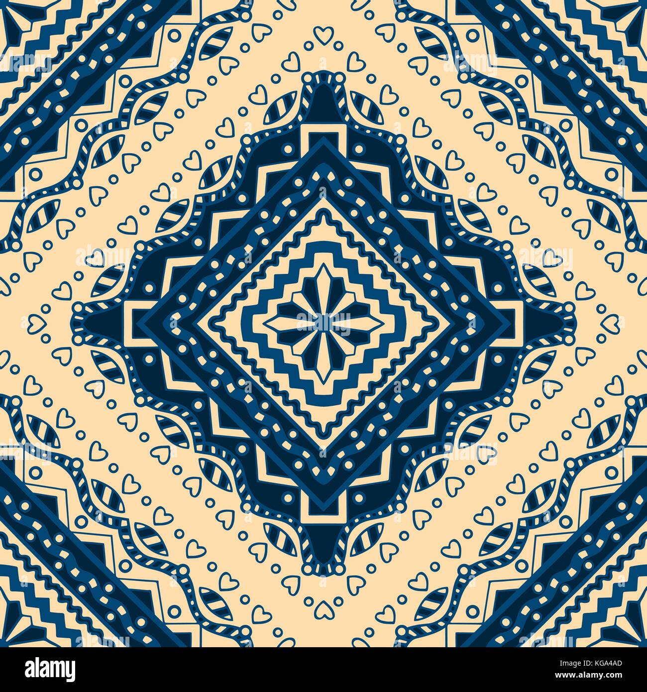Blue seamless pattern. Design for dutch tile, background, textile Stock ...