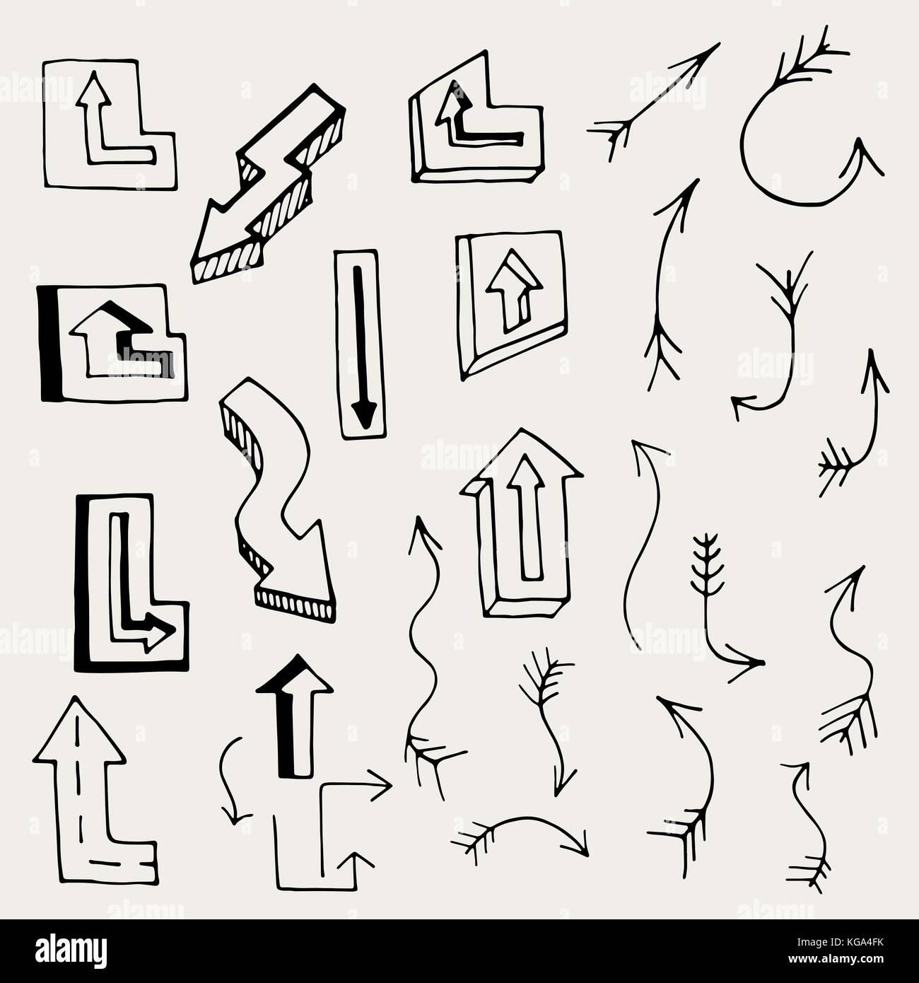 Set of Arrows and Lines. Vector illustration Stock Vector Image & Art ...