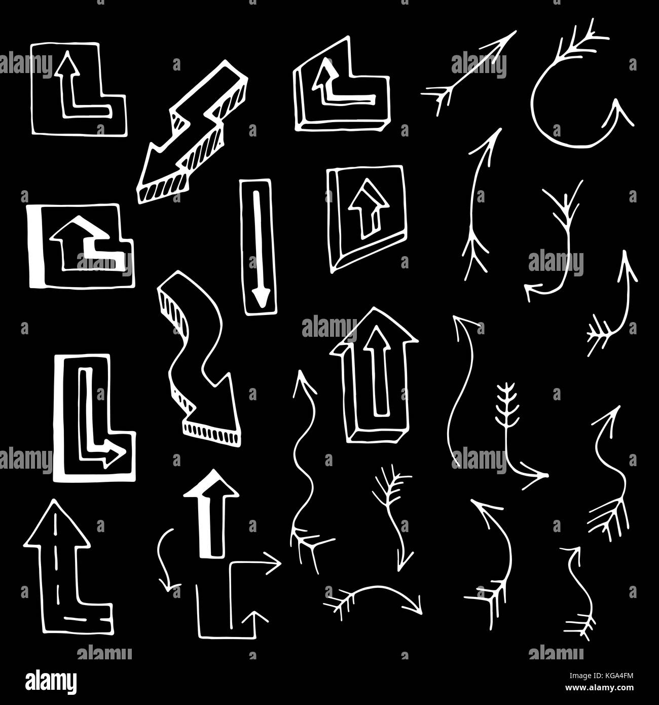 Set of Arrows and Lines. Vector illustration Stock Vector Image & Art ...