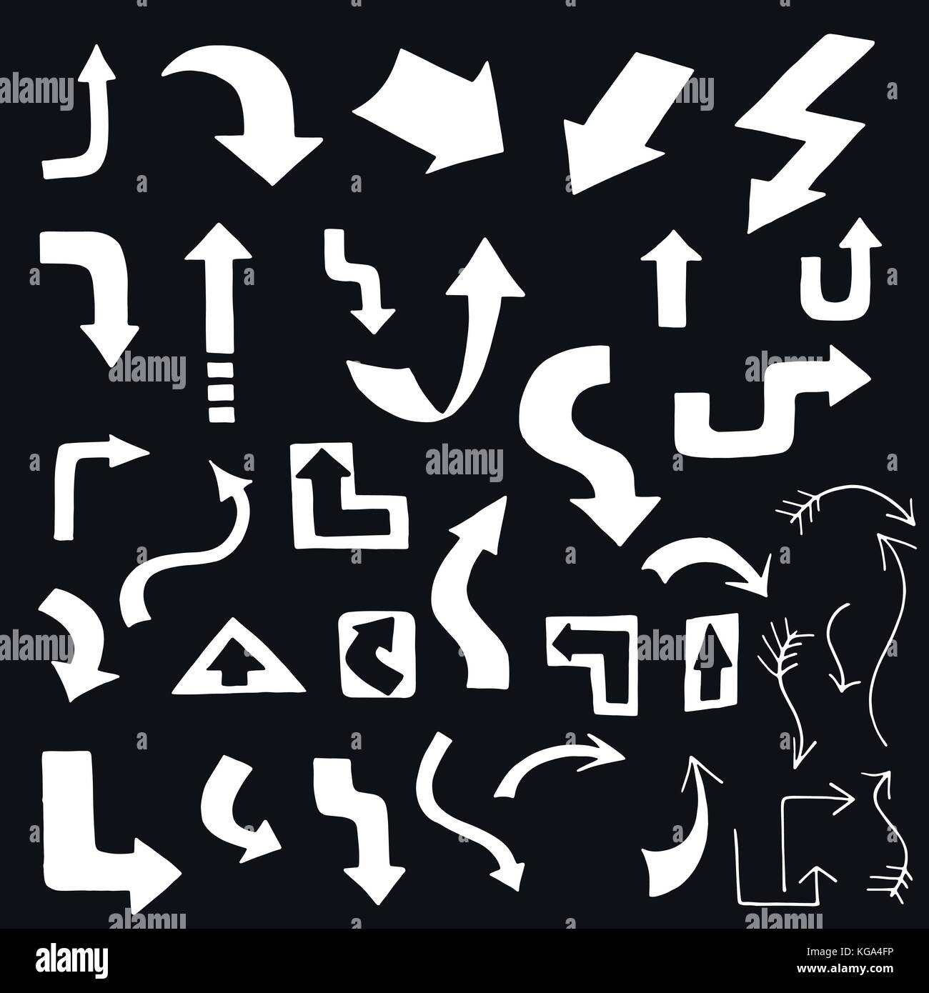 Set of Arrows and Lines. Vector illustration Stock Vector Image & Art ...