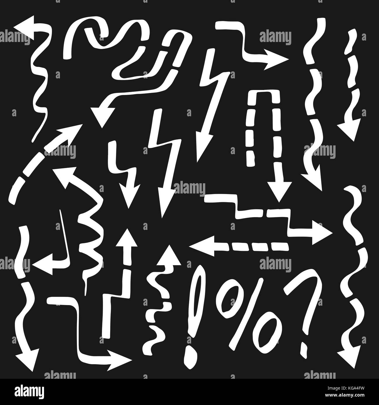 Set of Arrows and Lines. Vector illustration Stock Vector Image & Art ...