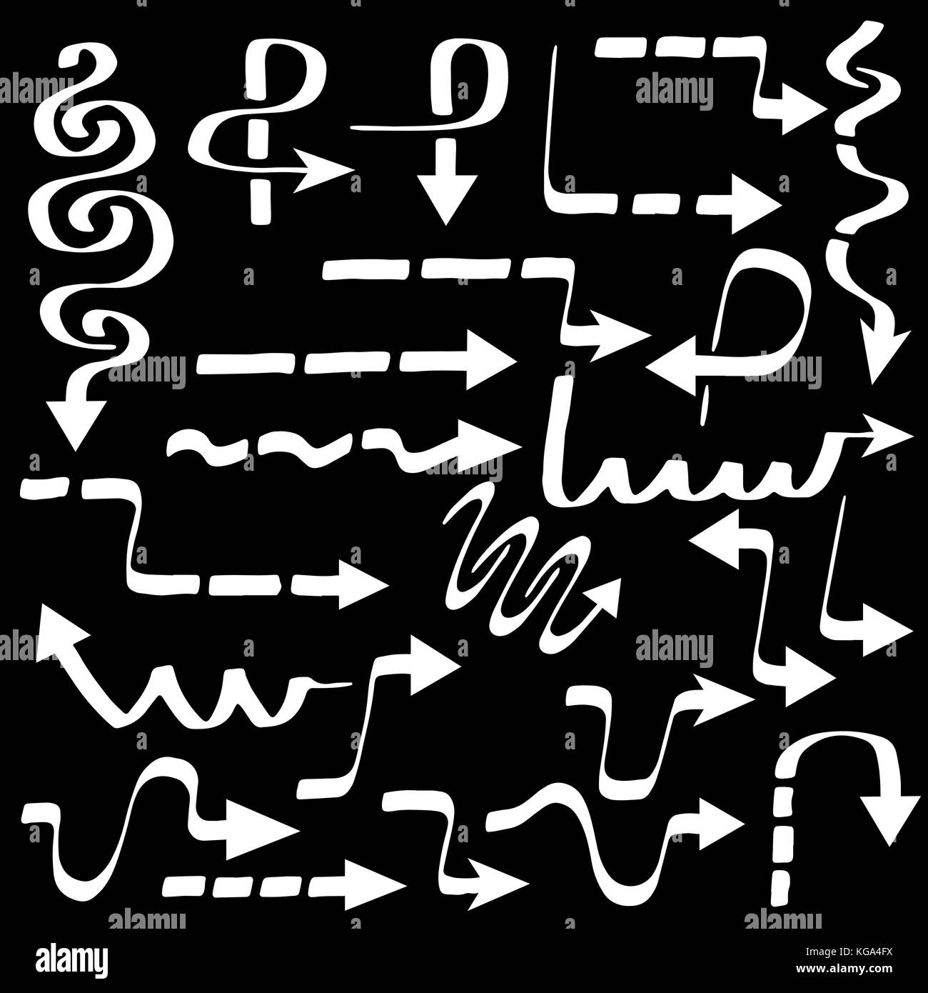 Set of Arrows and Lines. Vector illustration Stock Vector Image & Art ...