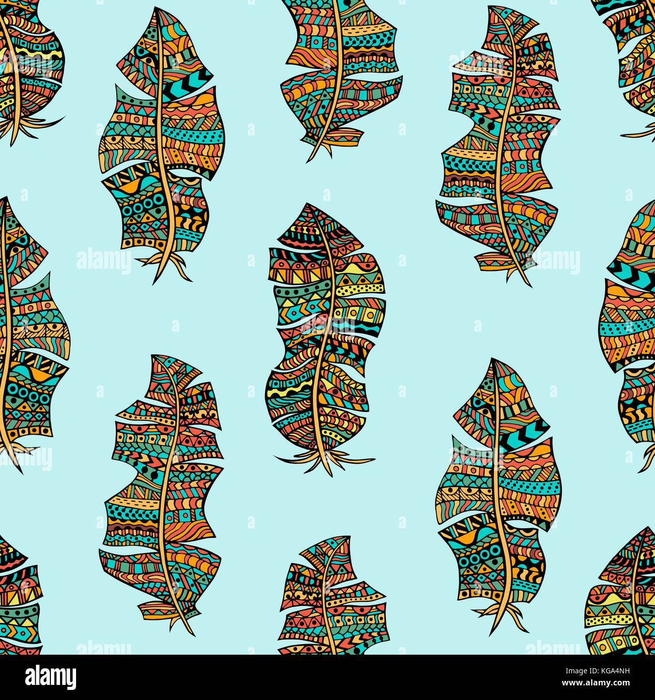 Feather mosaic mexican Stock Vector Images - Alamy