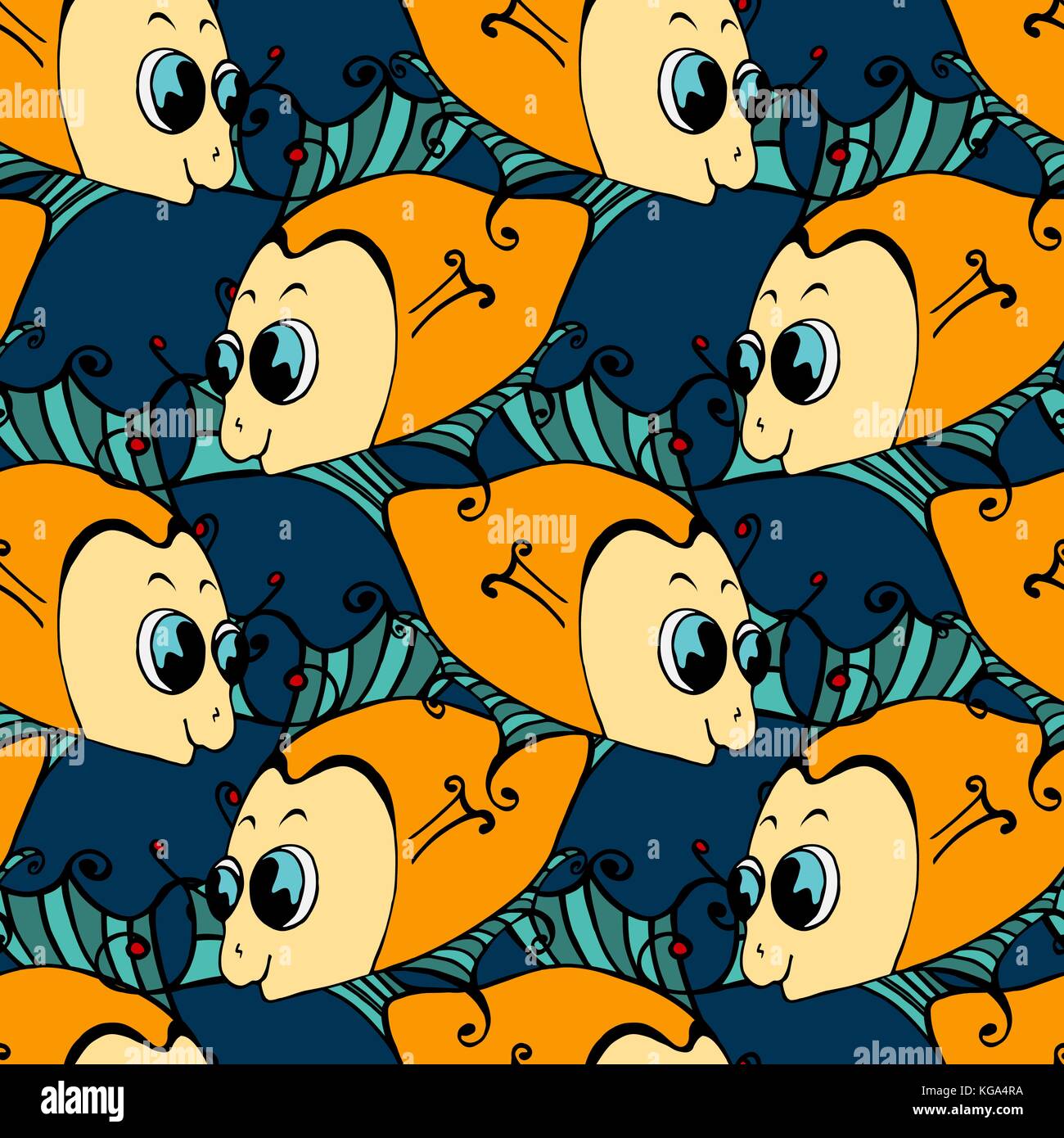 Beautiful Seamless fish background. Vector illustration image Stock ...