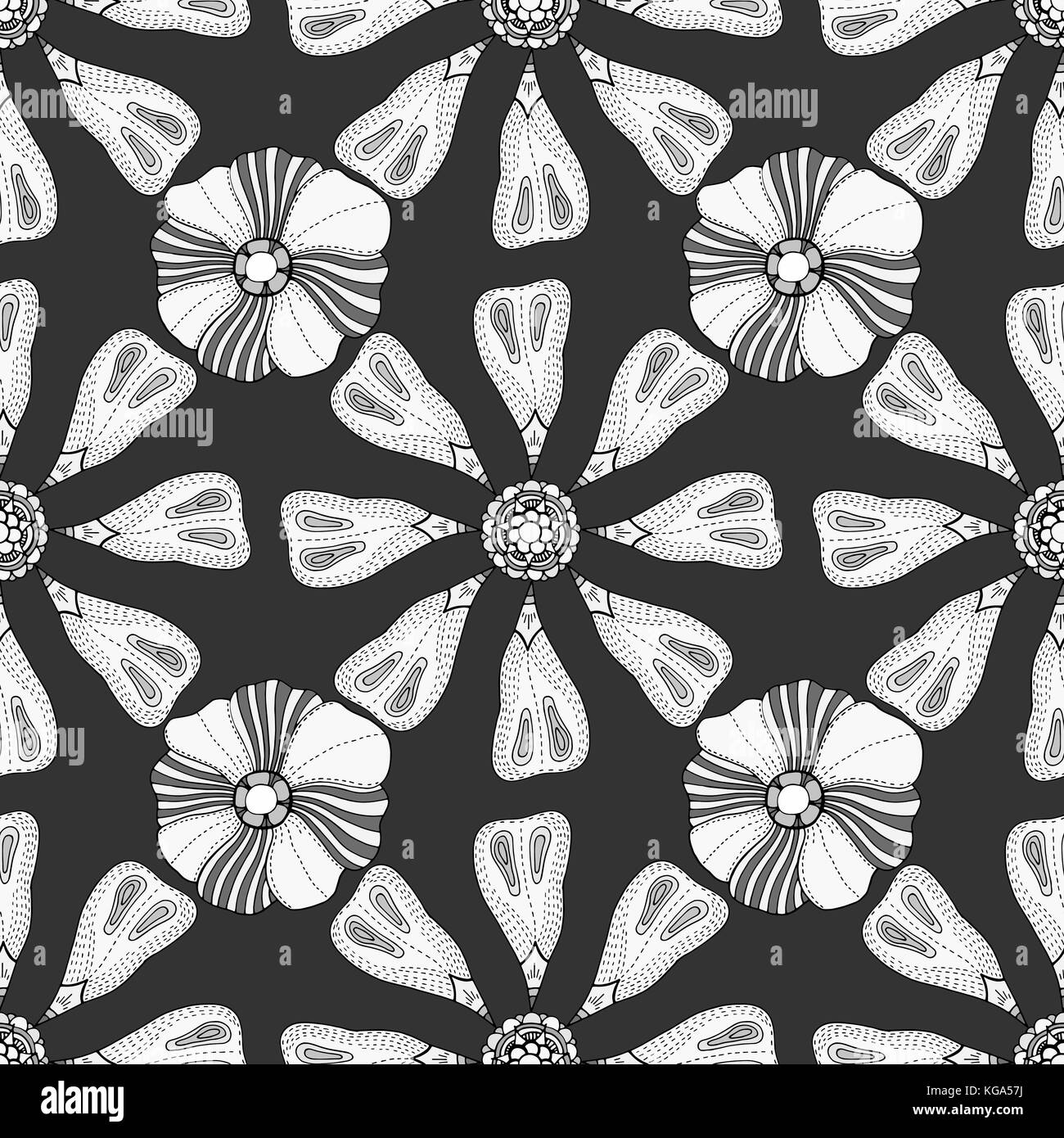 Seamless Floral Pattern Vector Illustration Stock Vector Image And Art Alamy 