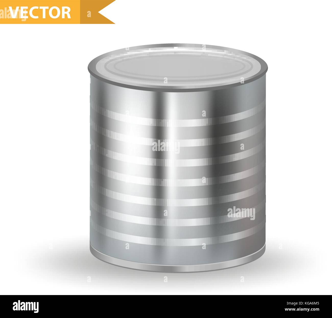 Realistic Metallic Tin Cans. 3d Tins containers. Isolated on white ...
