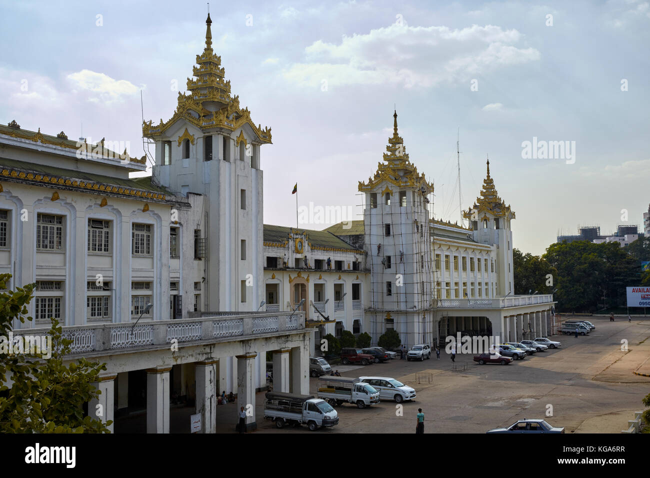 Central Train Station, Yangon, Myanmar (Burma), Southeast Asia Stock ...
