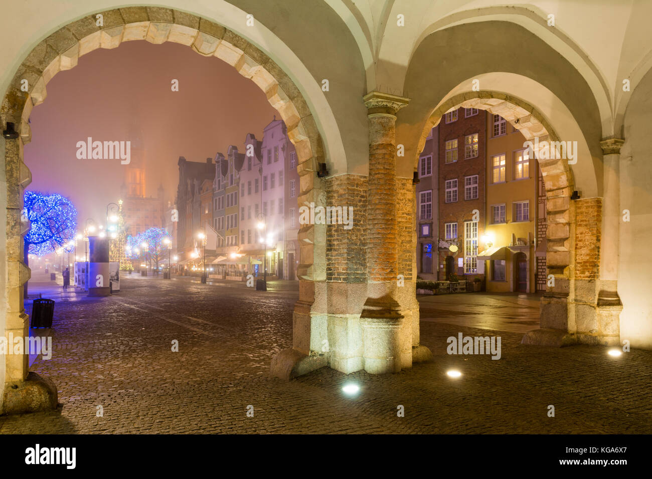 Historic Green Gate and beautiful architecture in Old Town of Gdansk in ...