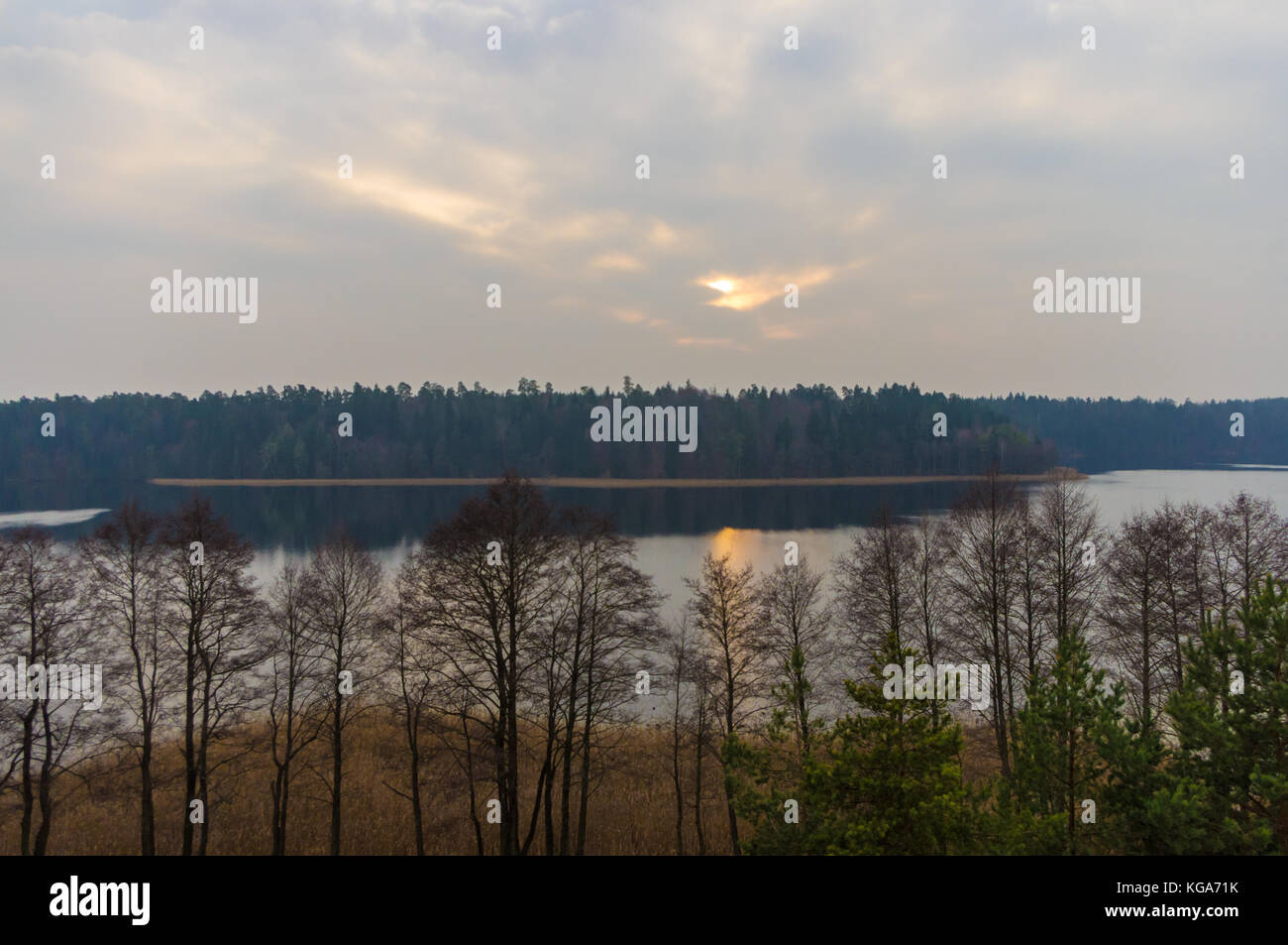 Wigry lake in the winter, Poland Stock Photo - Alamy