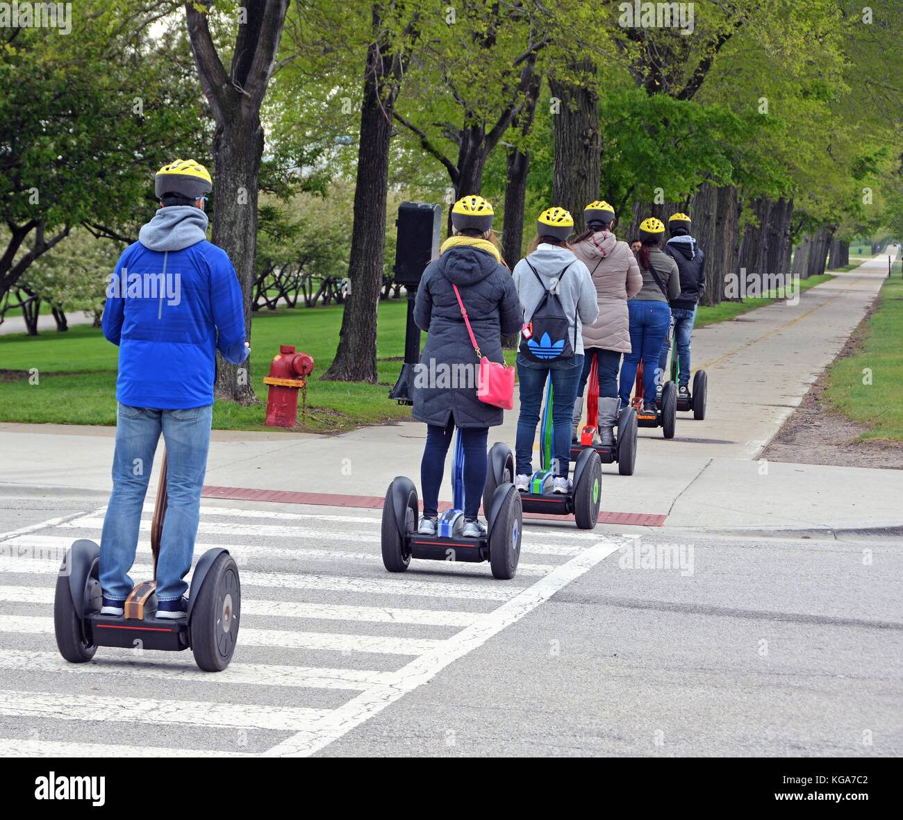 Group of people riding Segway's Stock Photo - Alamy