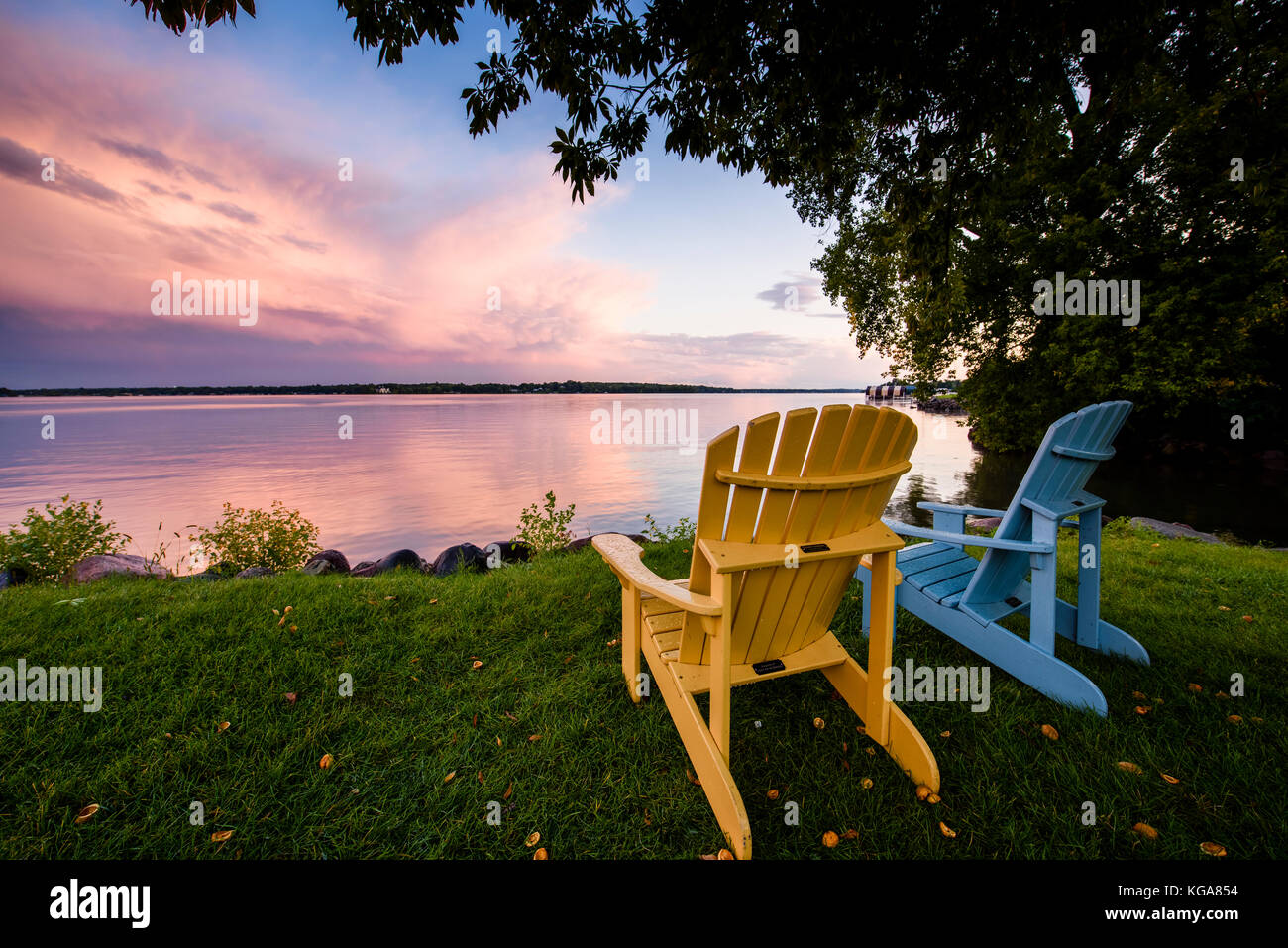 Adirondack lake sunset hi-res stock photography and images - Alamy