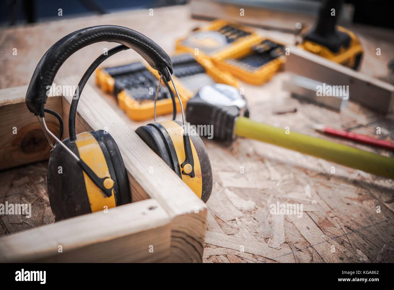 Ear Muffs Woodwork Safety. Noise Reduction Headphones. Construction ...