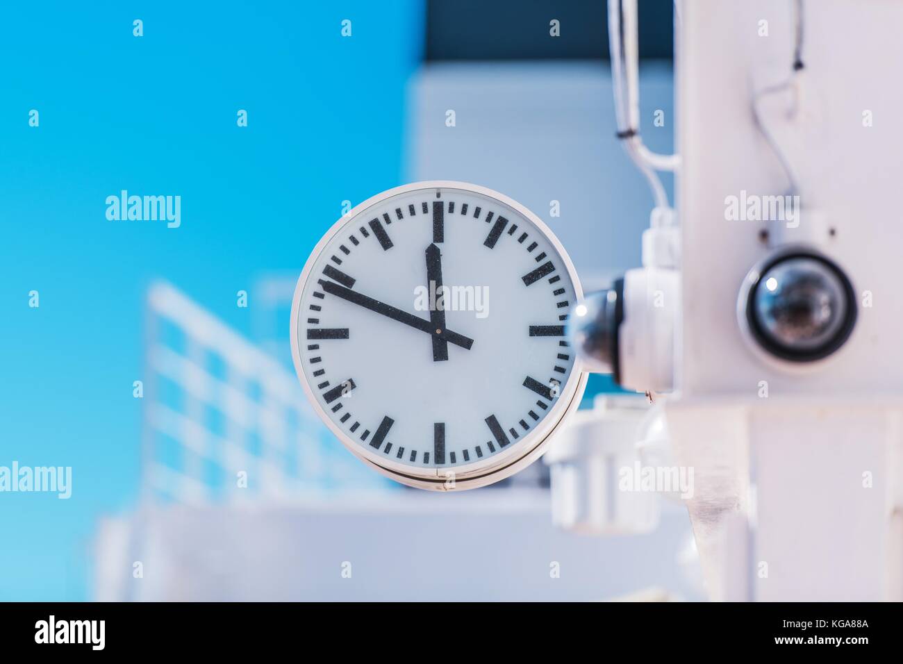 Time Zone Change Maritime Theme. Cruise Ship Main Deck Clock Stock ...