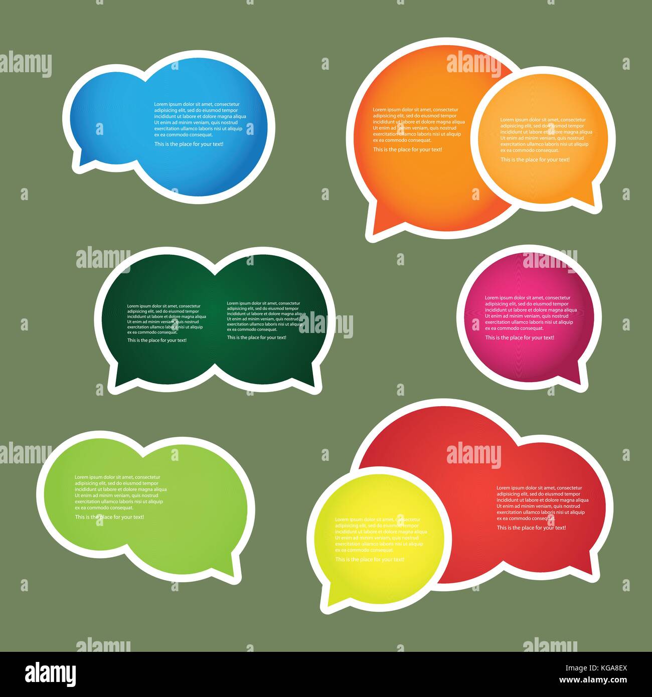 Colorful Labels, Speech Bubbles and Tags Vector Design Stock Vector ...