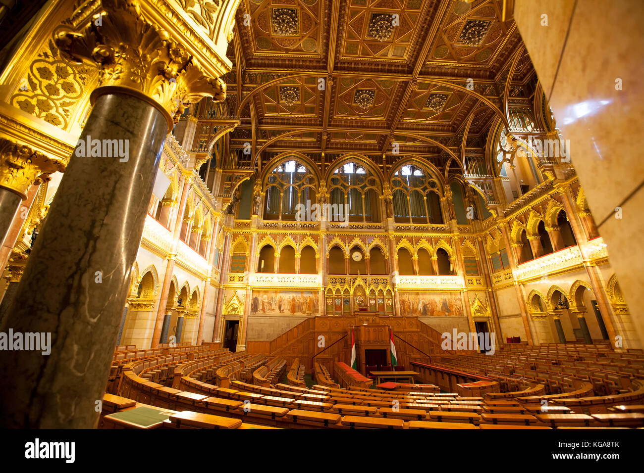 BUDAPEST - SEPTEMBER 17, 2017: Interior of Budapest Parliament Building ...