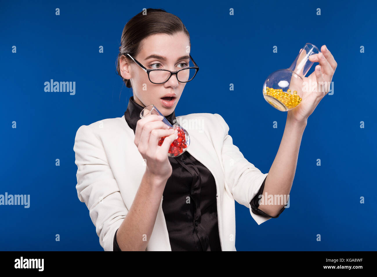 Mad scientist woman hi-res stock photography and images - Alamy