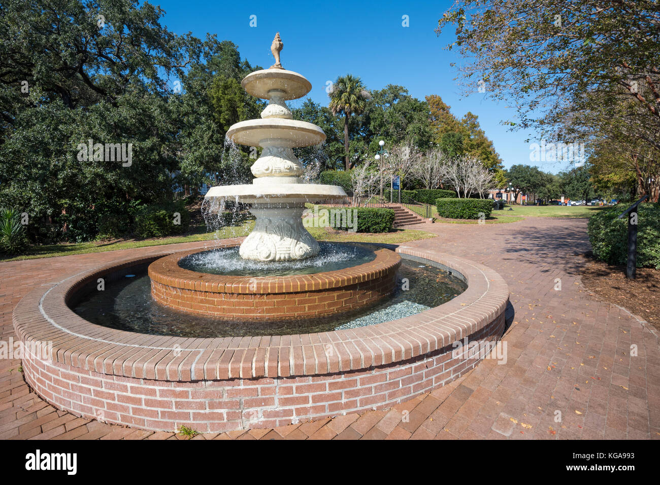 The fountain at the Georgetown Marina in SC Stock Photo - Alamy