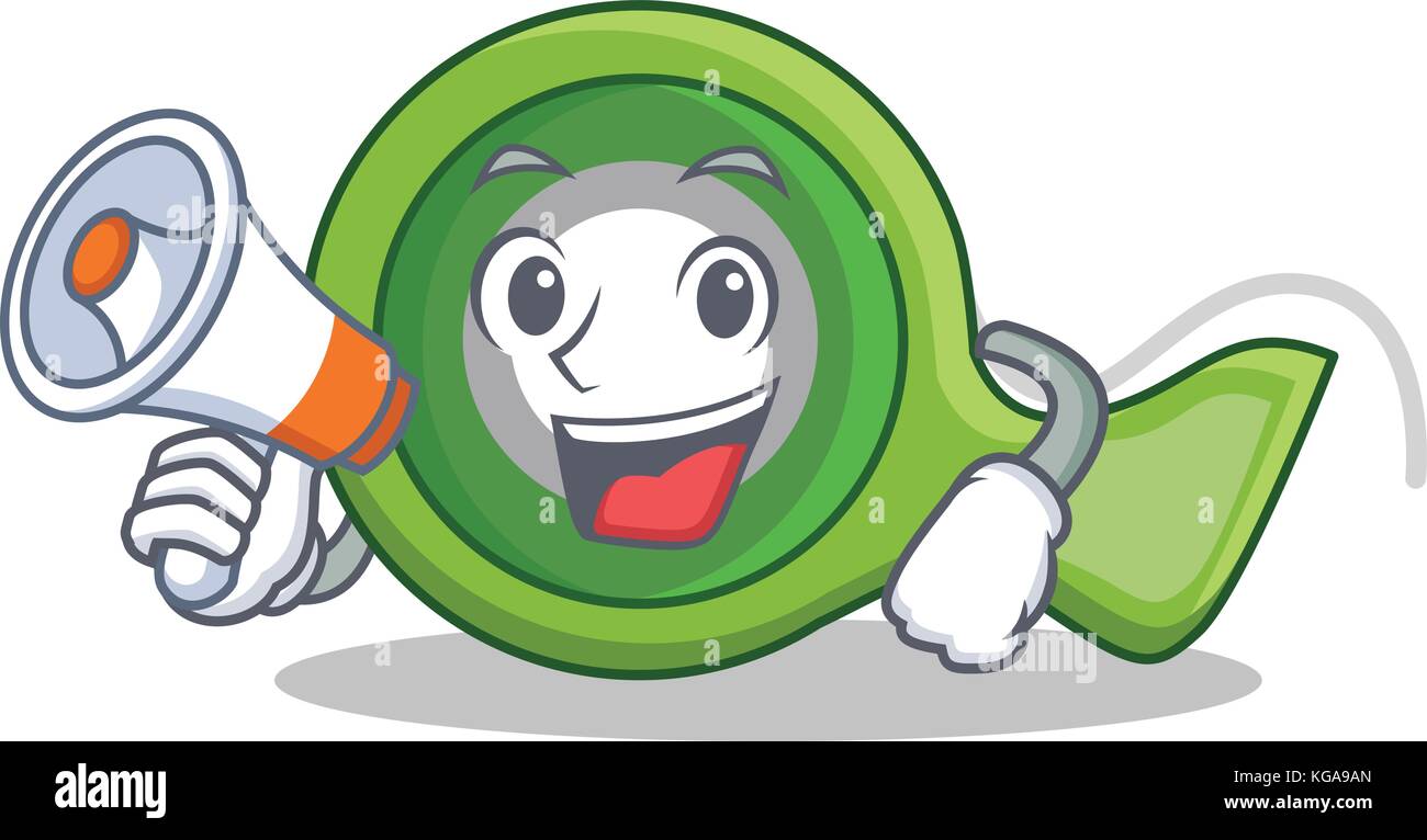 With megaphone adhesive tape character cartoon Stock Vector Image & Art ...