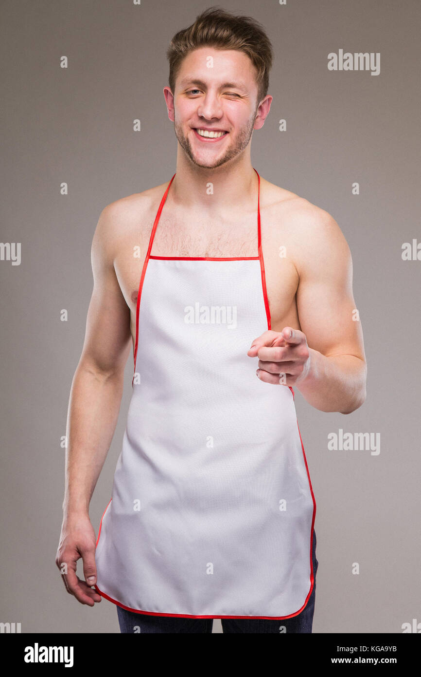 man in apron Stock Photo - Alamy