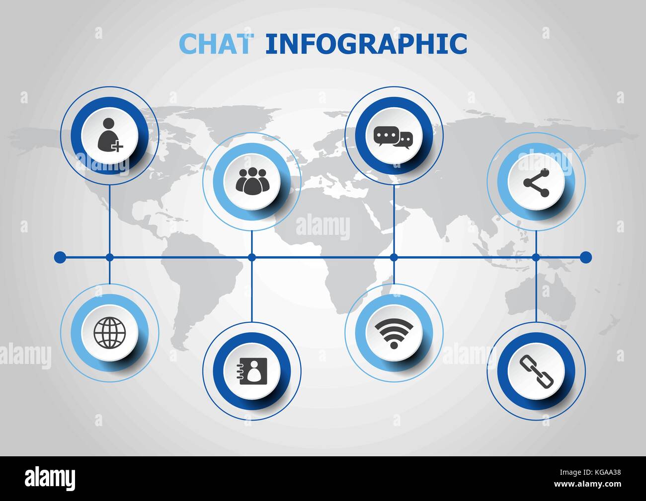 Infographic design with chat icons, stock vector Stock Vector Image ...